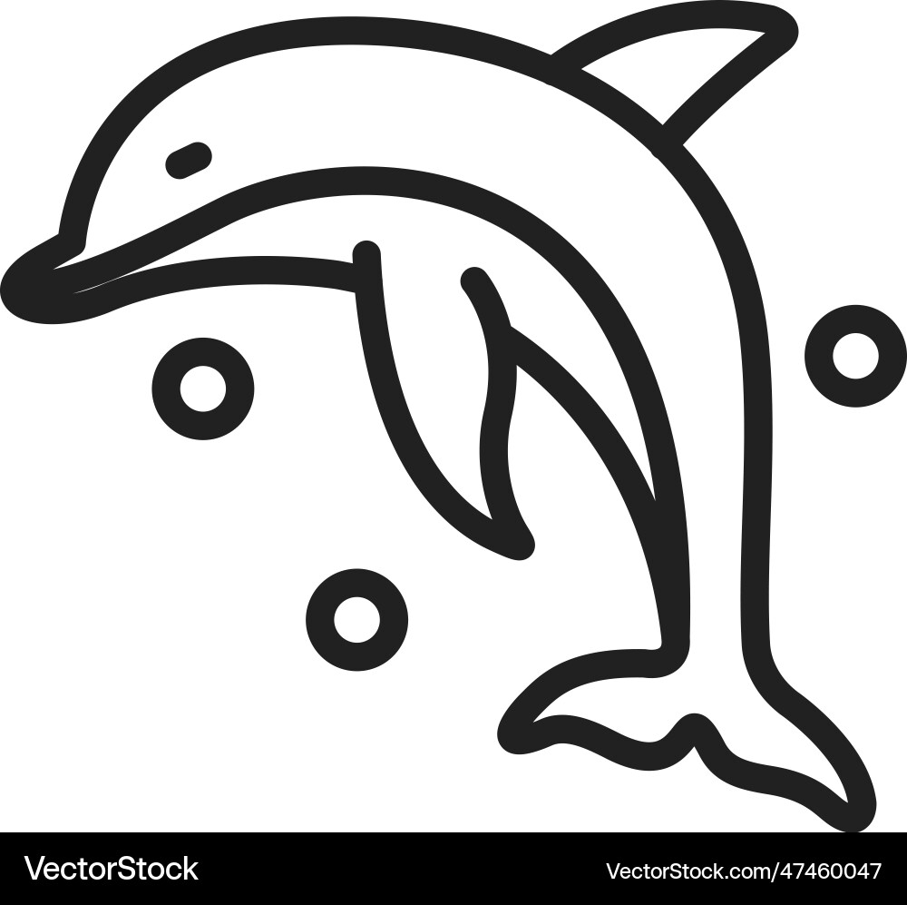 Dolphin icon image Royalty Free Vector Image - VectorStock