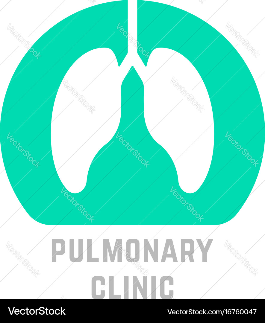 Green simple pulmonary clinic logo Royalty Free Vector Image