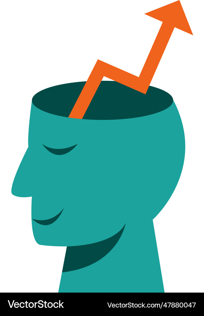 Head personal growth and development icon Vector Image