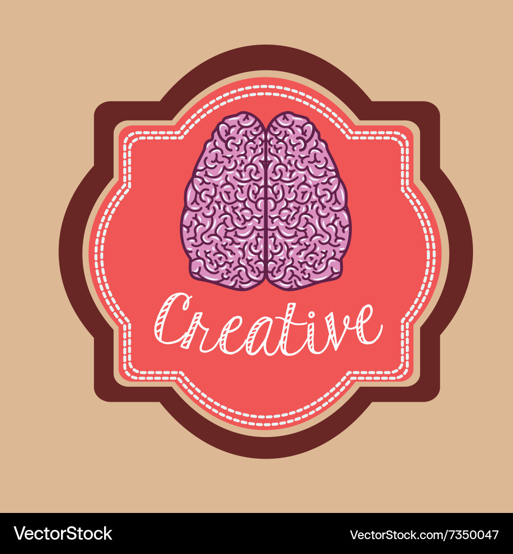 Human brain design Royalty Free Vector Image - VectorStock