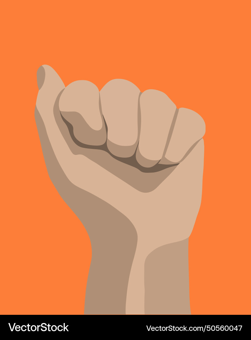 Human fist a call to protest Royalty Free Vector Image
