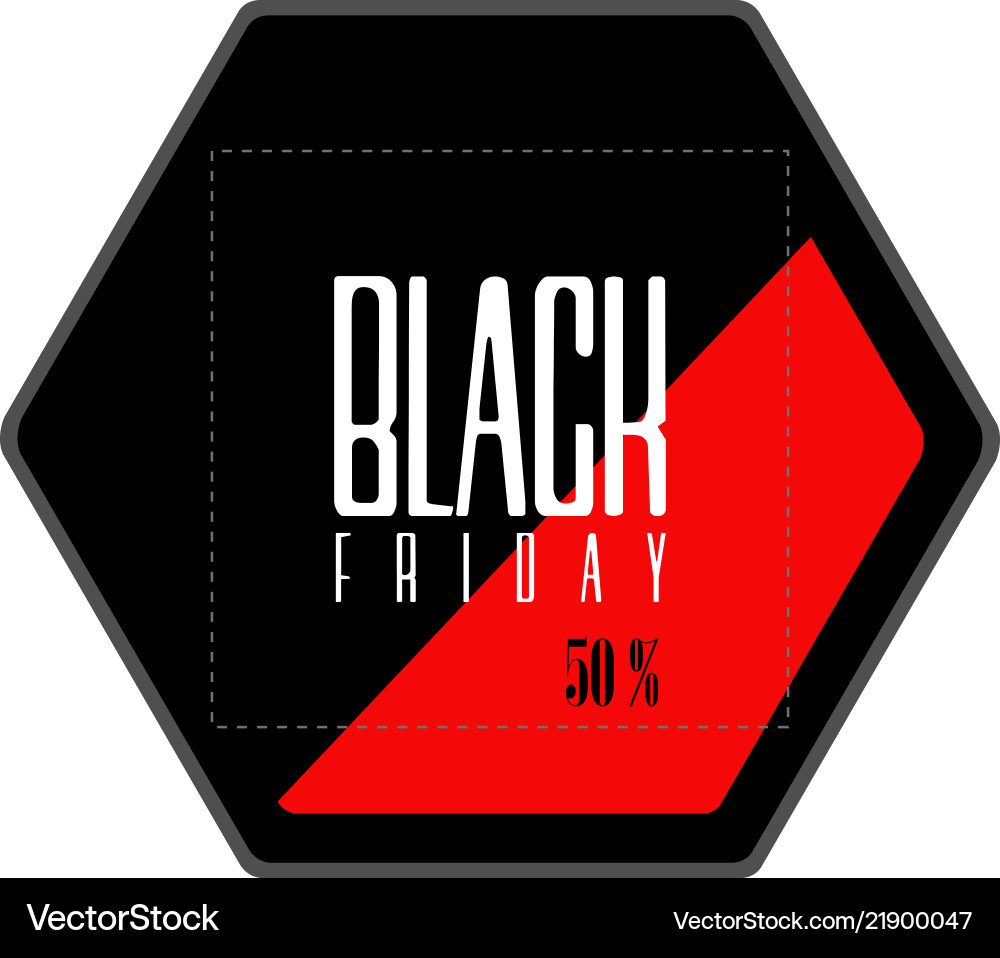 Isolated black friday label Royalty Free Vector Image