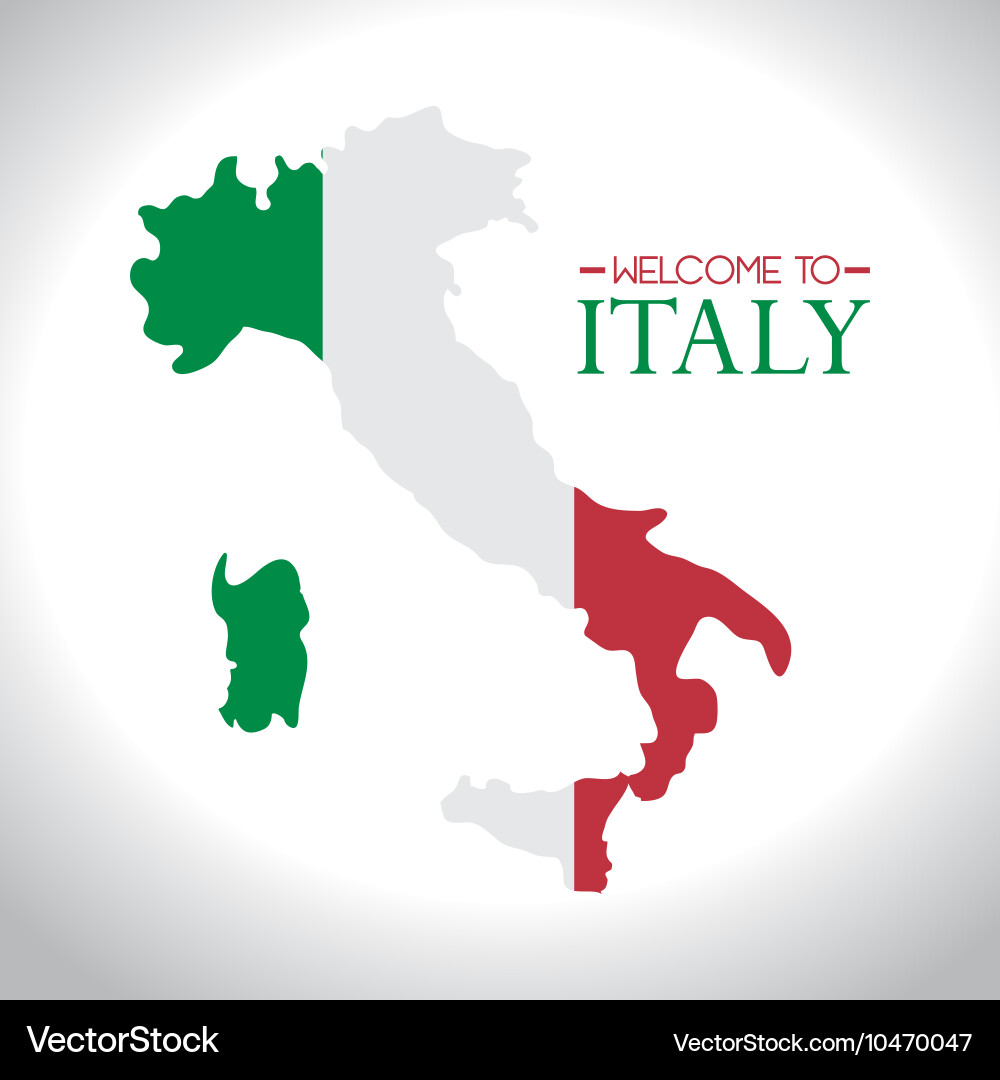 Italy flag isolated icon Royalty Free Vector Image