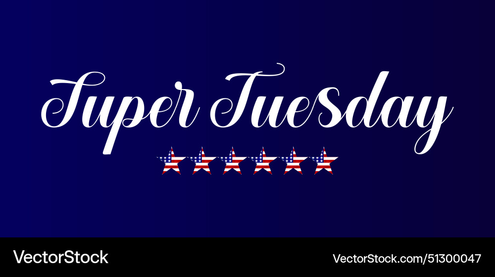 Lastminute super tuesday stylish text design Vector Image