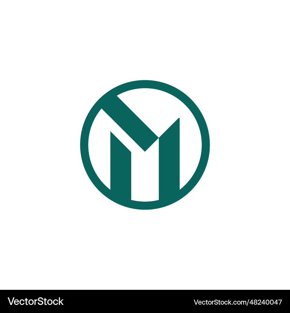 Letter m logo design icon element with creative Vector Image