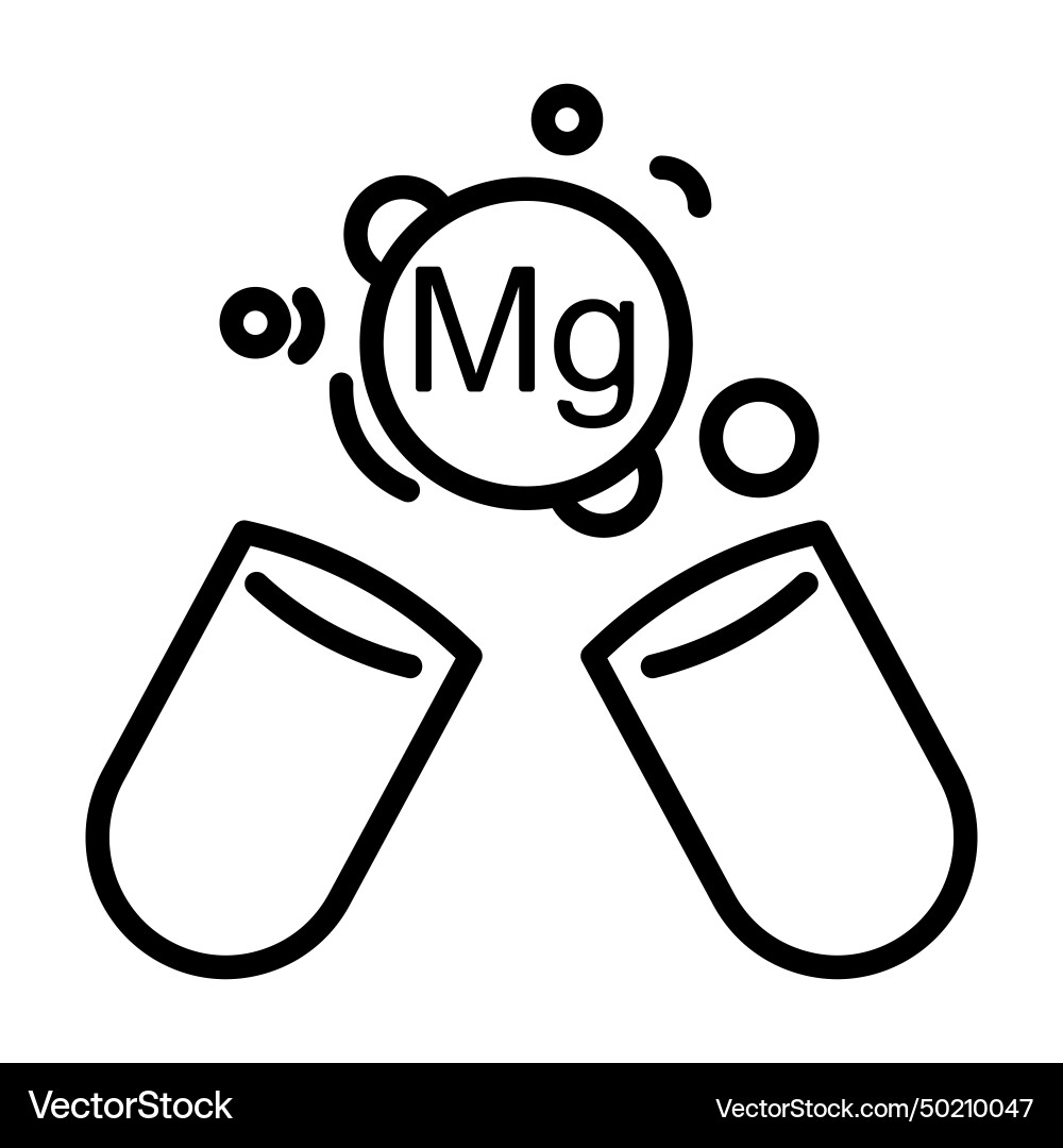 Magnesium icon symbol Royalty Free Vector Image