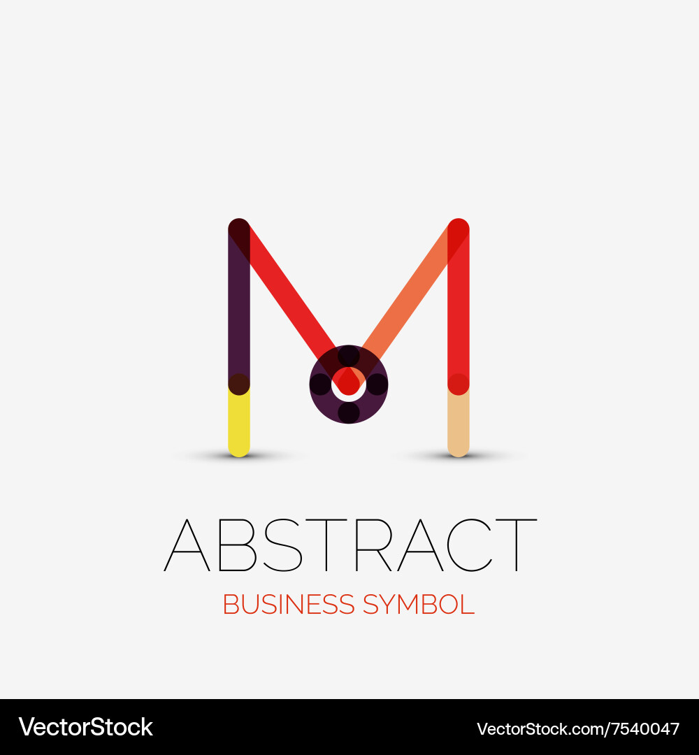 Minimalistic linear business icons logos made Vector Image