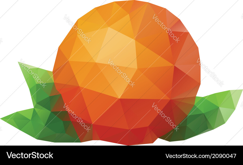 Polygonal orange Royalty Free Vector Image - VectorStock