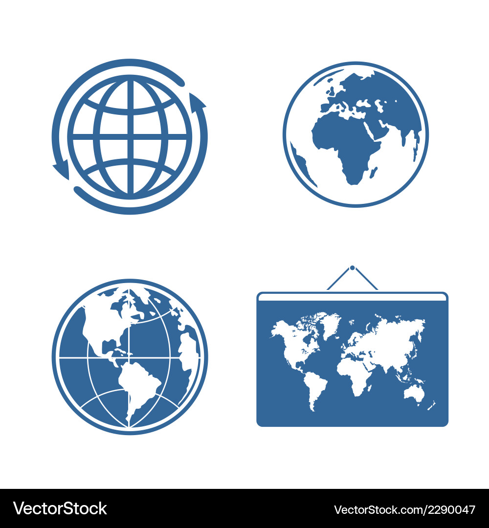 Set of symbols planet Royalty Free Vector Image