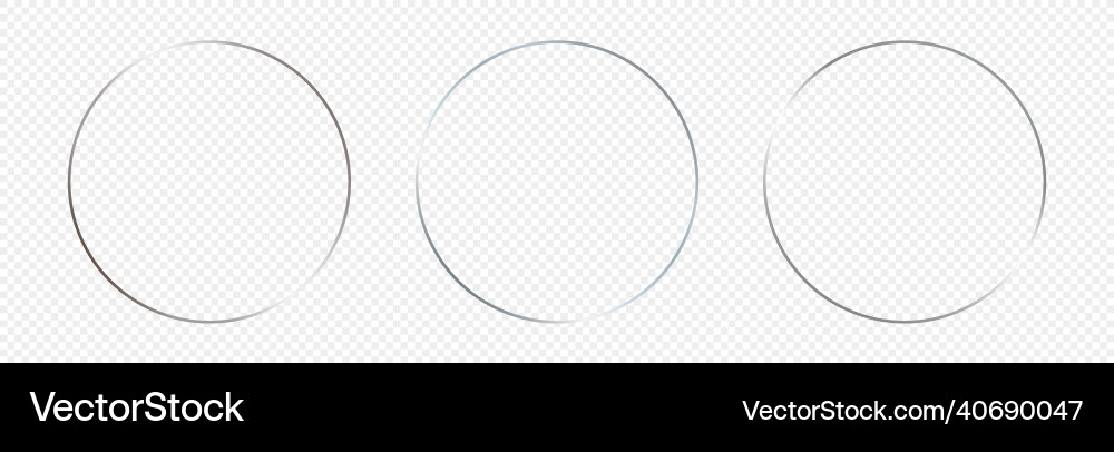 Silver glowing circle frame Royalty Free Vector Image