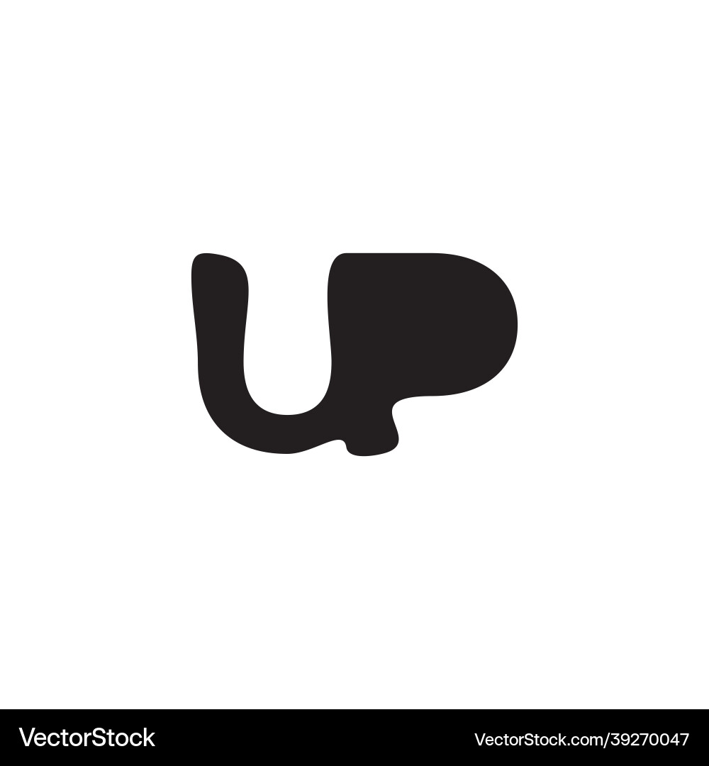 Up text logo design template Royalty Free Vector Image