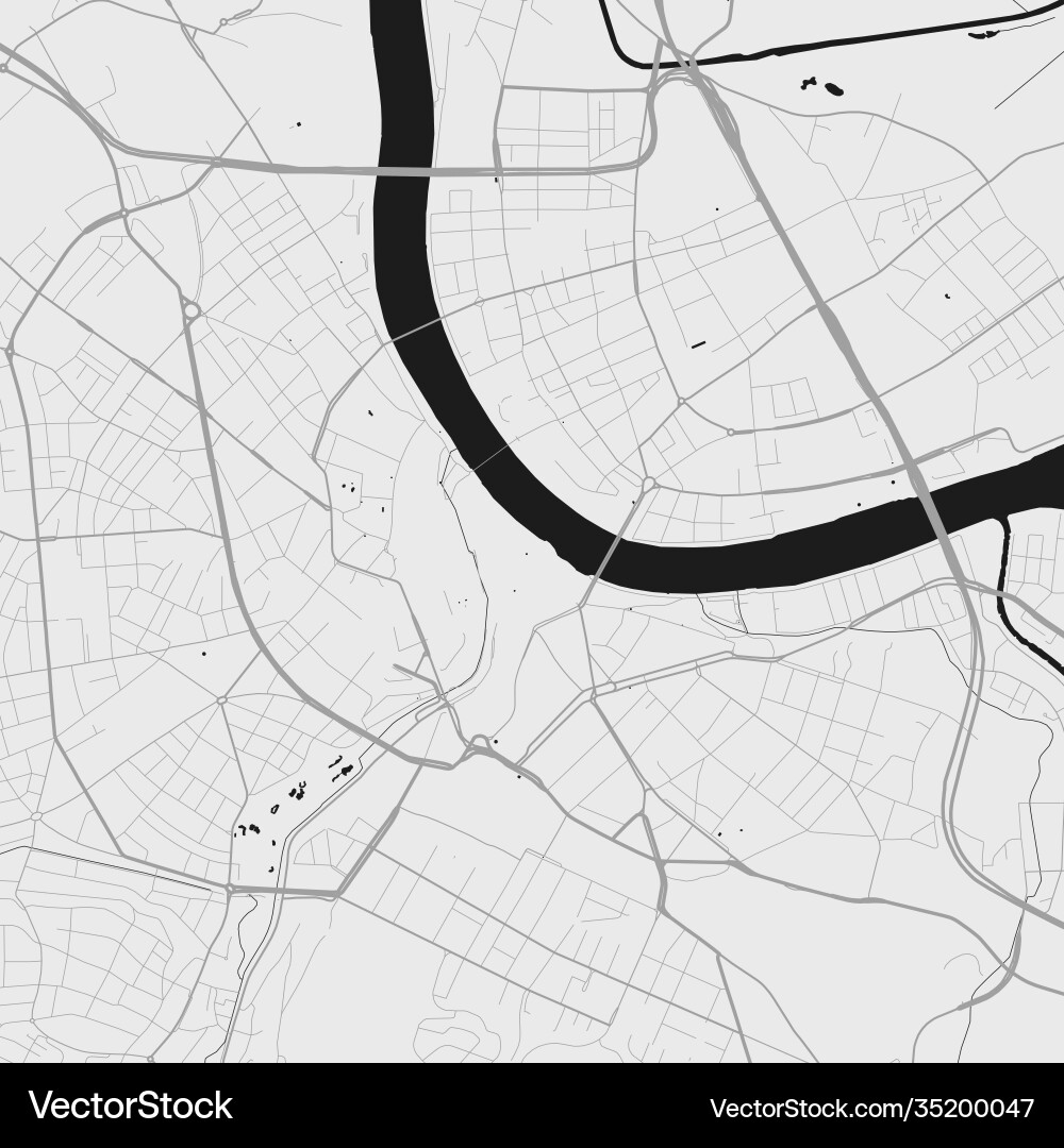 Urban city map basel poster grayscale street Vector Image