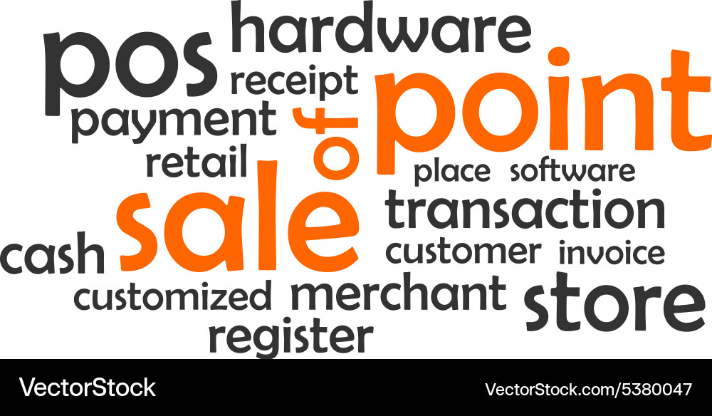 Wort Cloud Point of sale Lizenzfreies Vektorbild