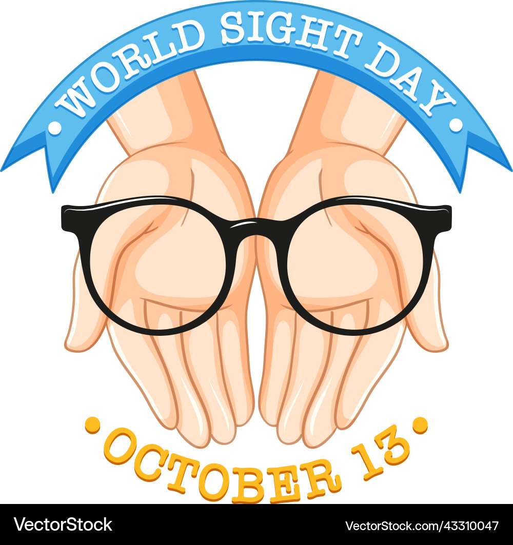 World sight day poster design Royalty Free Vector Image