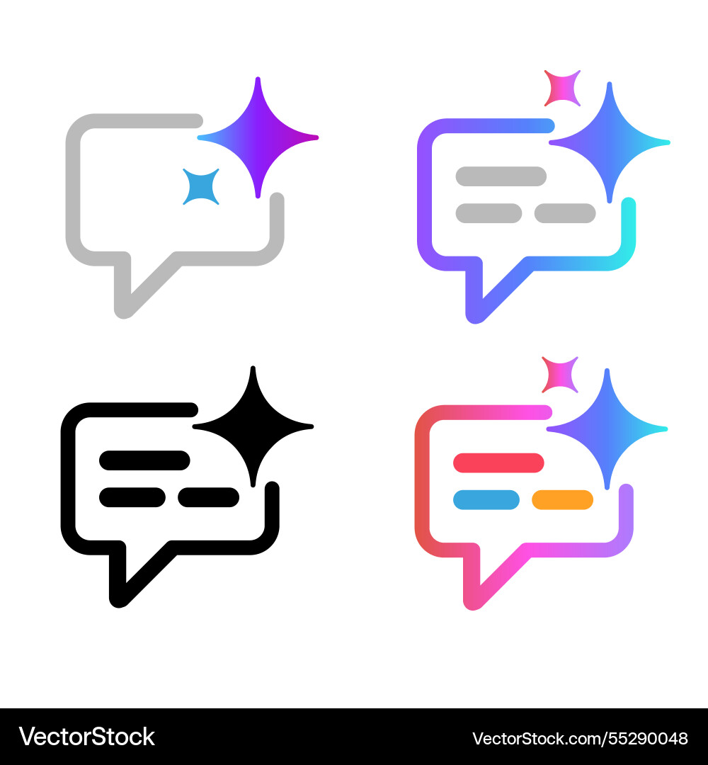 Ai chat assistant artificial intelligence icon Vector Image