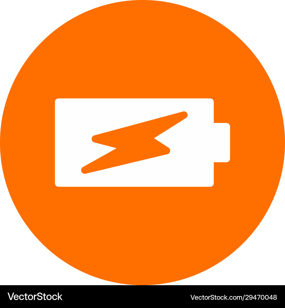 Battery charging icon isolated on background Vector Image