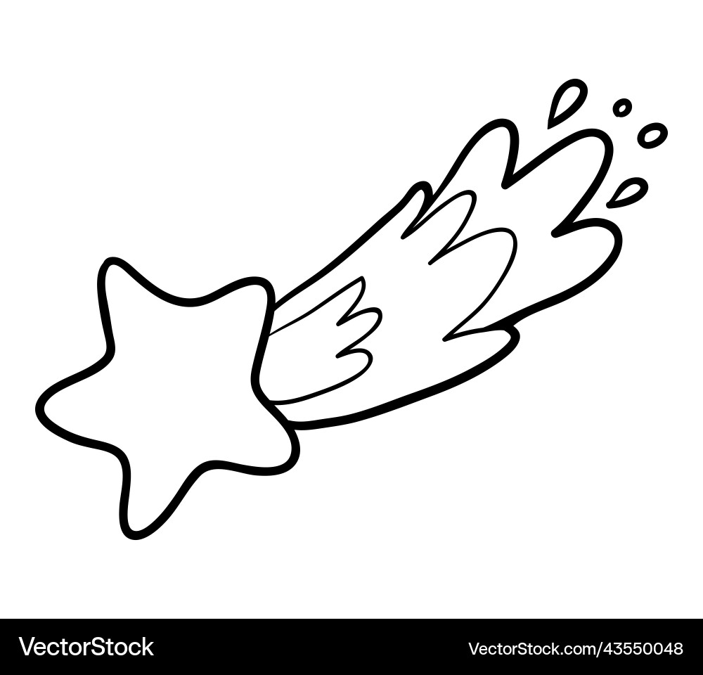 Coloring book space star Royalty Free Vector Image
