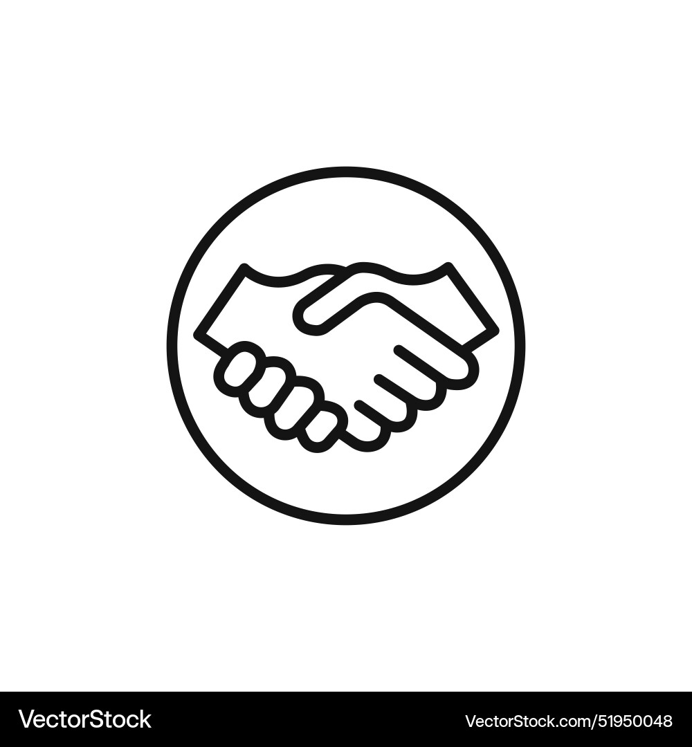 Fair trade logo sign outline Royalty Free Vector Image