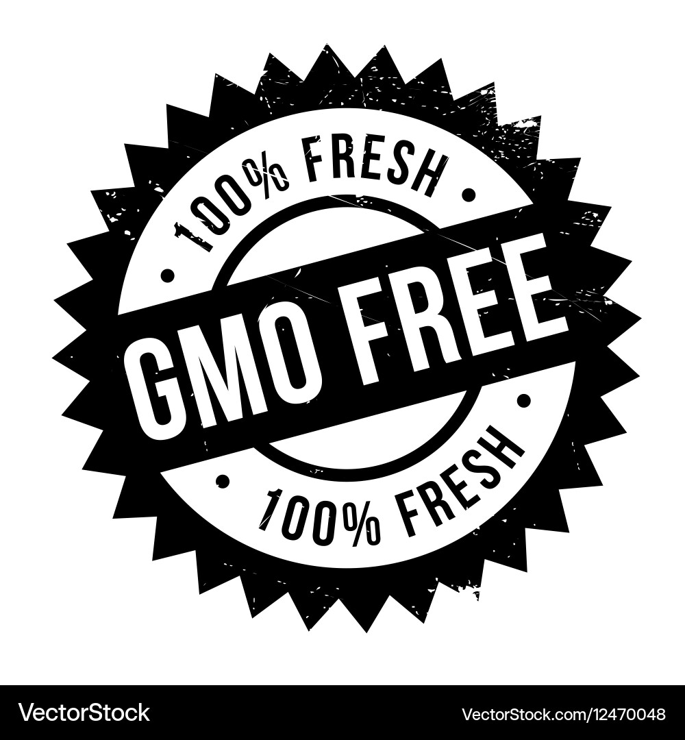 Gmo free stamp Royalty Free Vector Image - VectorStock
