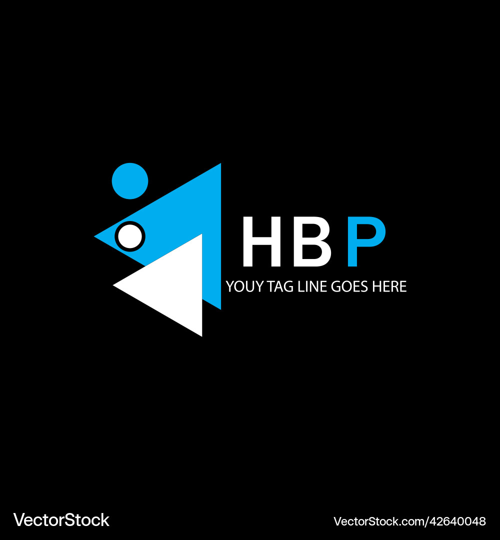 Hbp letter logo creative design with graphic Vector Image