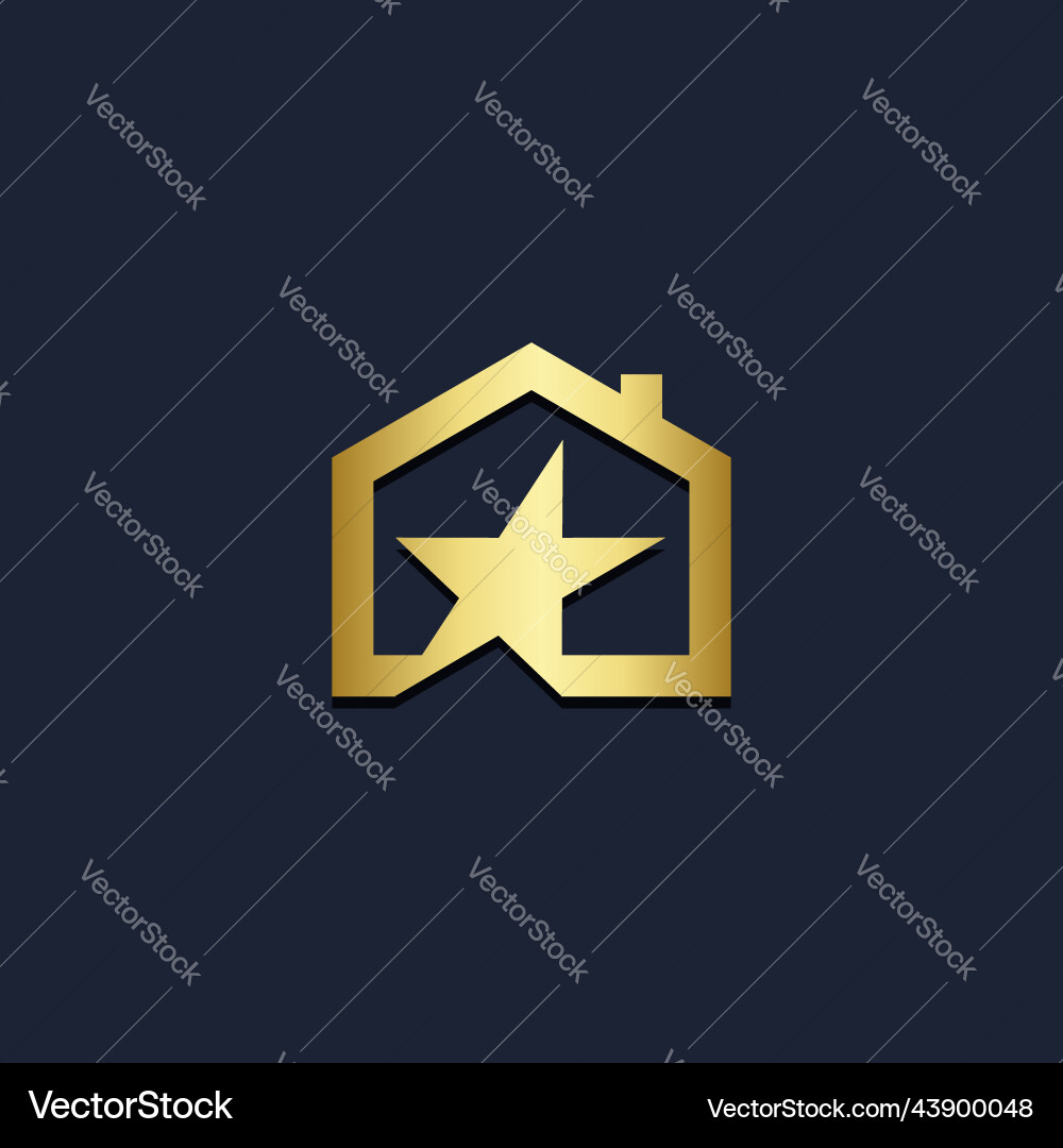 Home realty star logo Royalty Free Vector Image