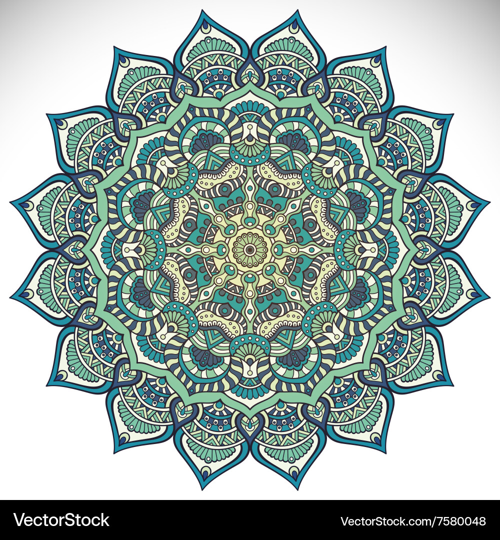 Indian mandala Royalty Free Vector Image - VectorStock