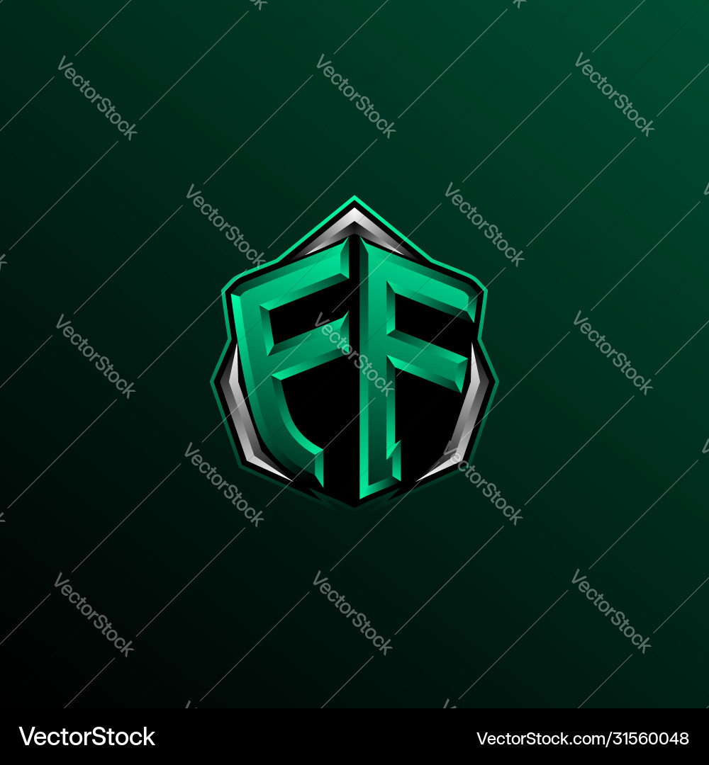 Initial ef logo design Royalty Free Vector Image