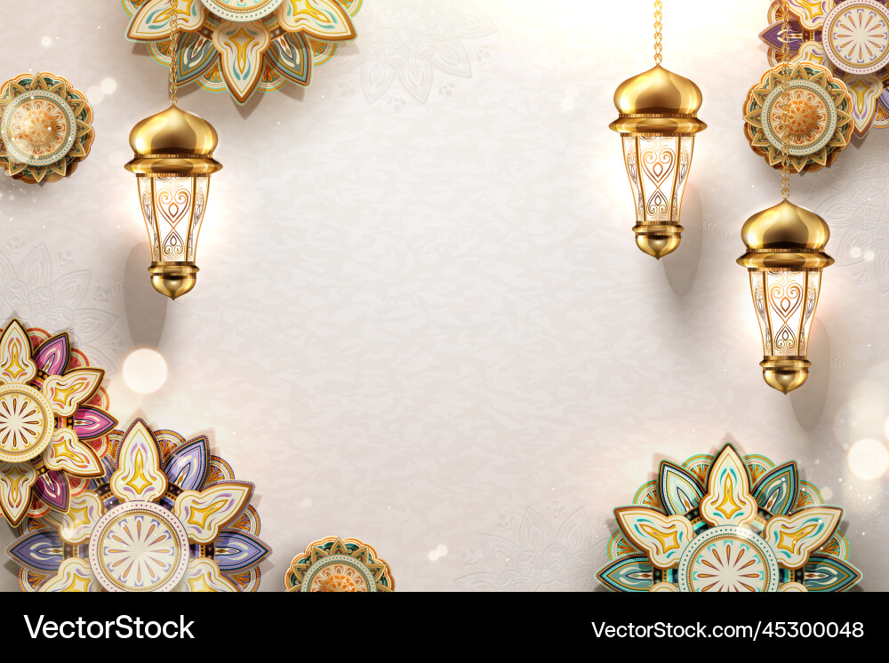 Islamic art background Royalty Free Vector Image