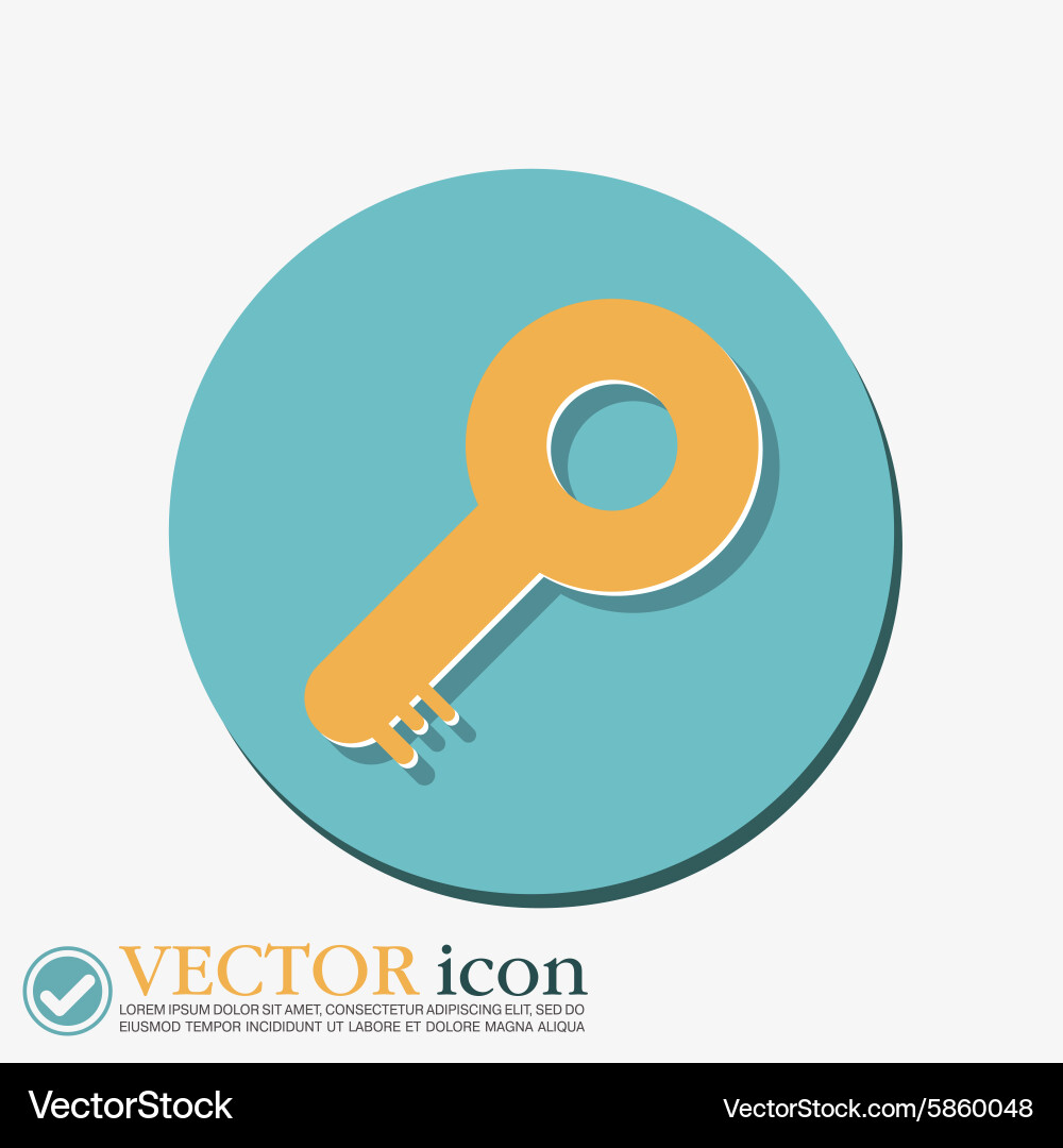 Key symbol icon Royalty Free Vector Image - VectorStock