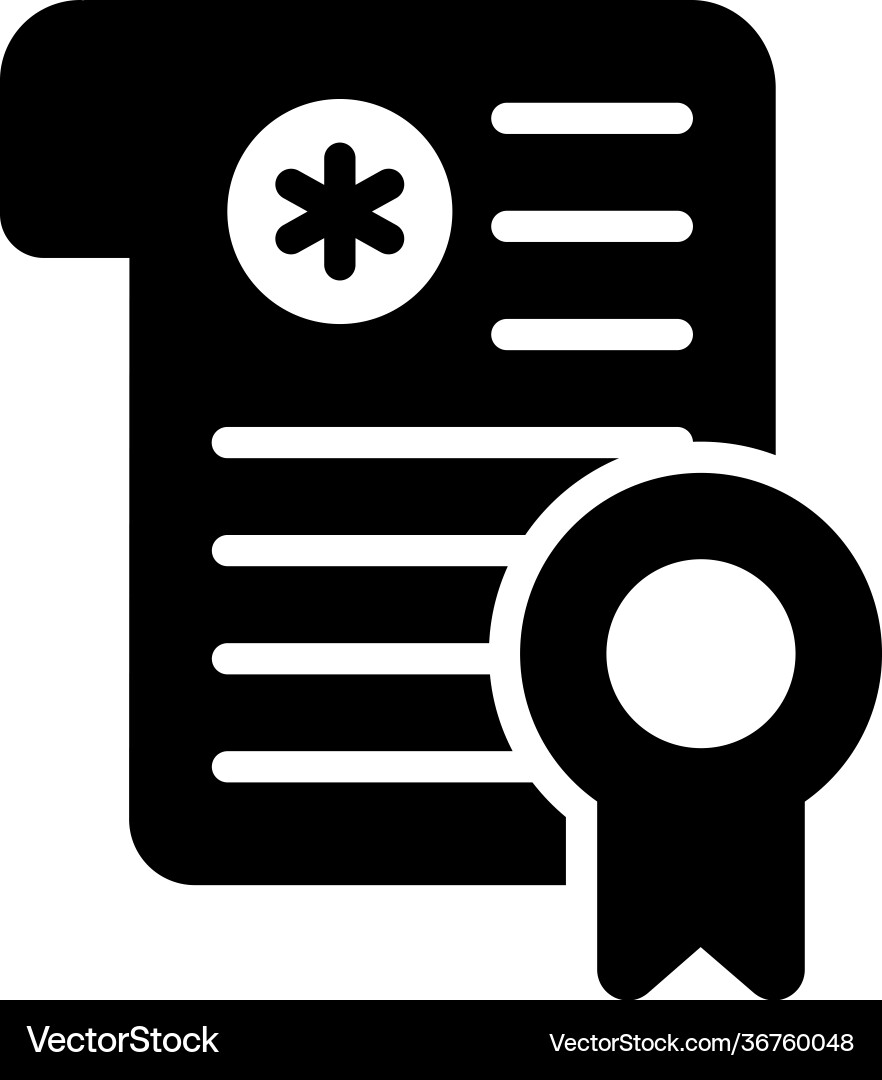 Medical certificate Royalty Free Vector Image - VectorStock