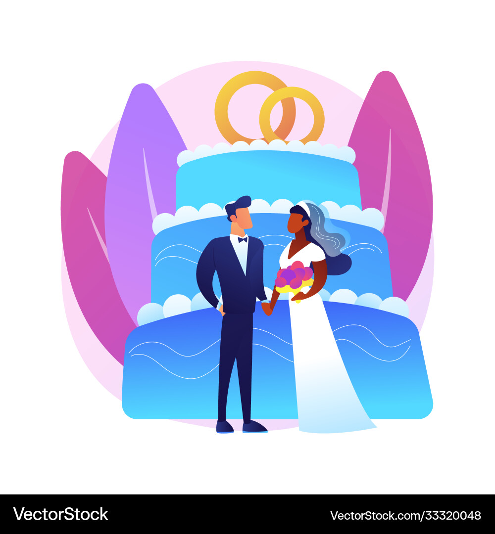 Mixed marriage abstract concept Royalty Free Vector Image