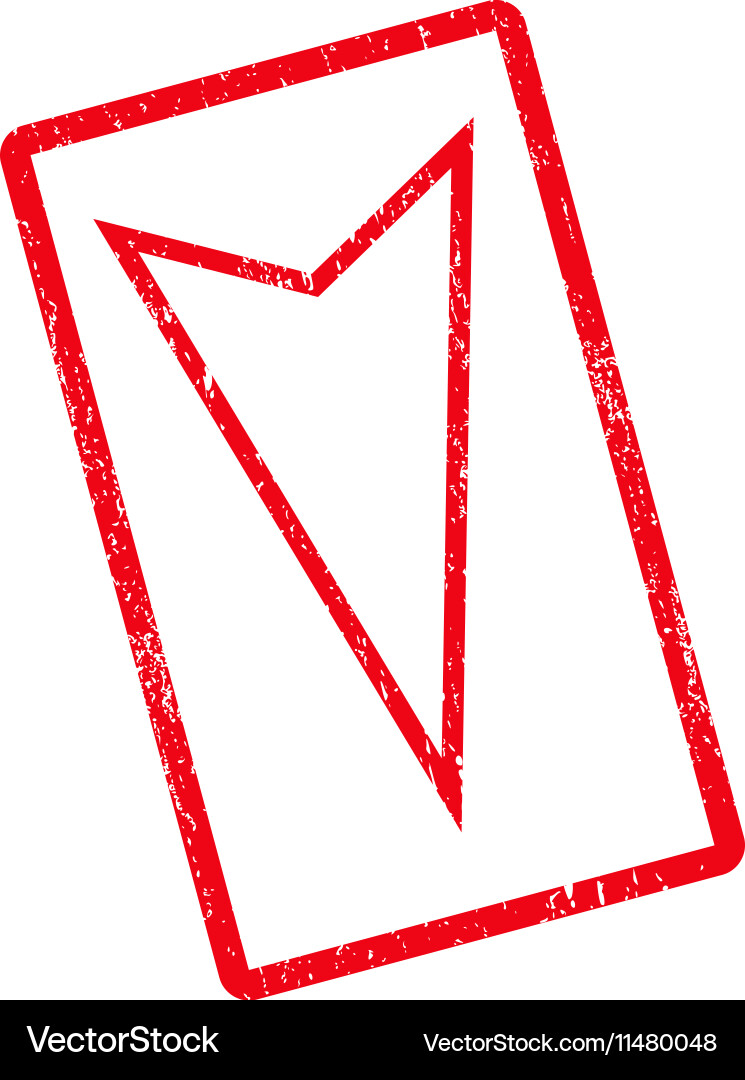 Pointer down icon rubber stamp Royalty Free Vector Image