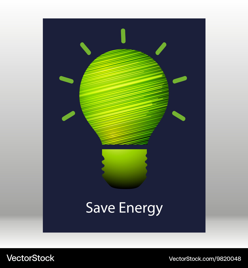 Save energy Royalty Free Vector Image - VectorStock