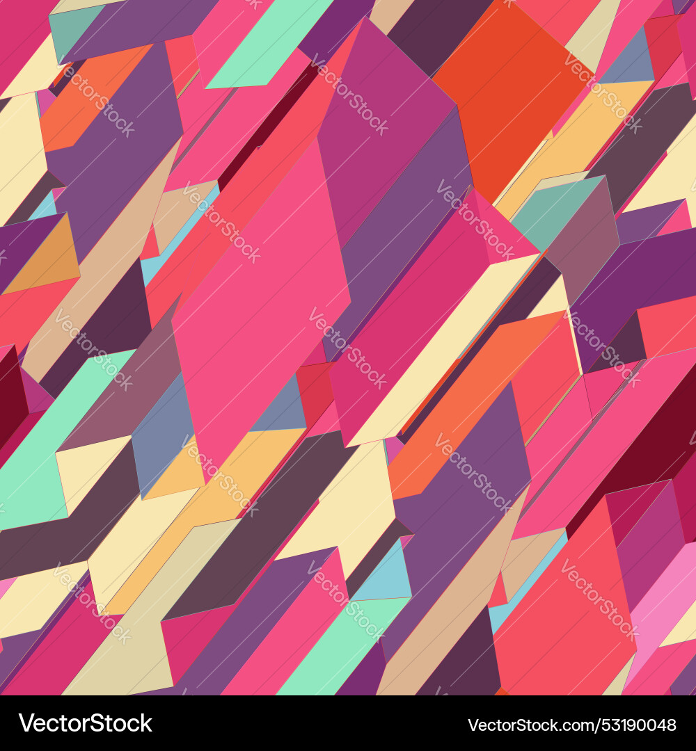 Seamless 3d pattern Royalty Free Vector Image - VectorStock