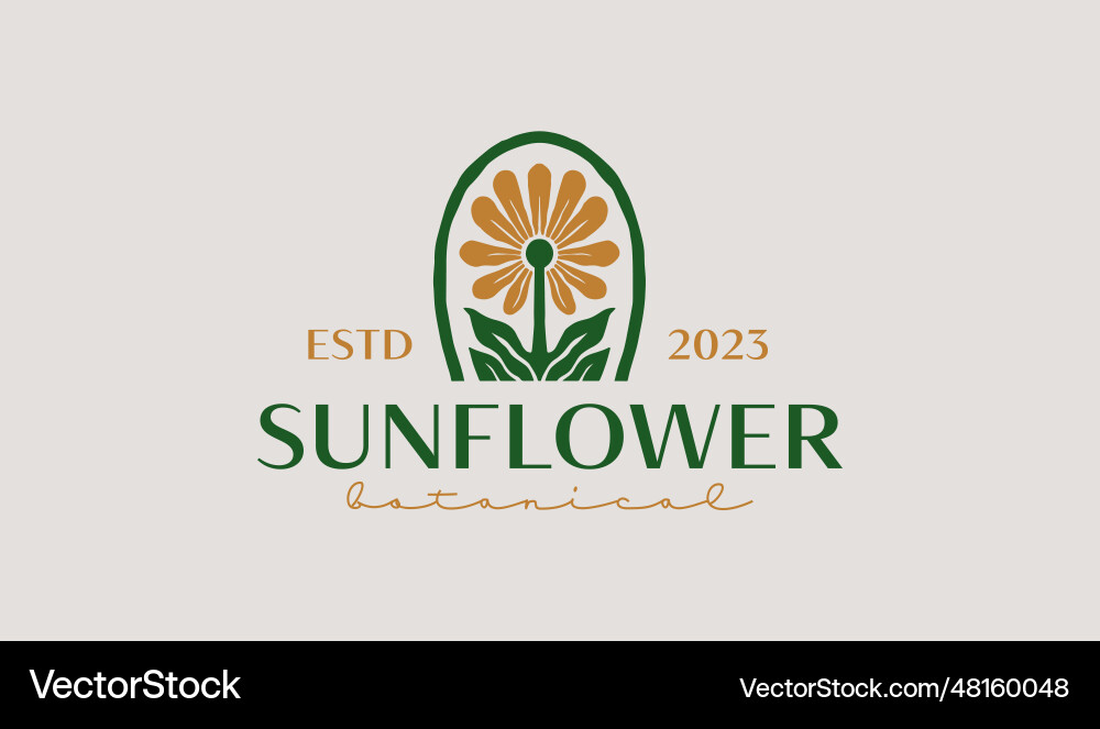 Sunflower logo template universal creative Vector Image