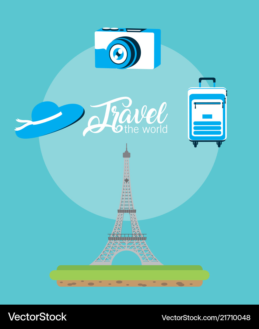 Travel the world concept Royalty Free Vector Image