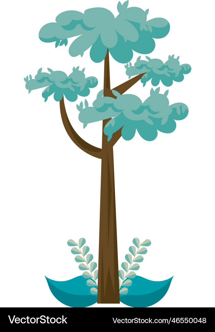 Tree plant forest Royalty Free Vector Image - VectorStock
