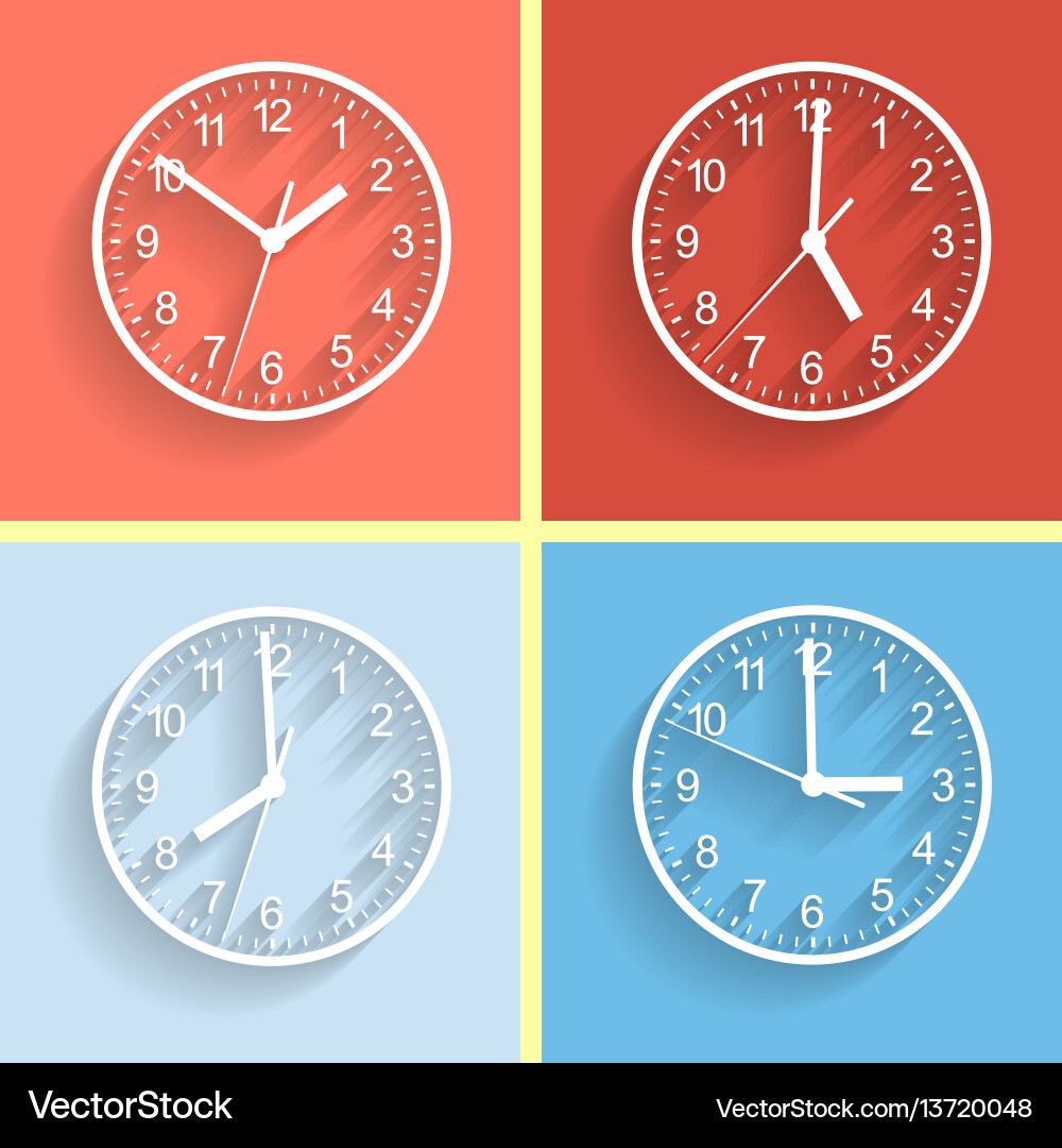 Wall mounted digital clock Royalty Free Vector Image