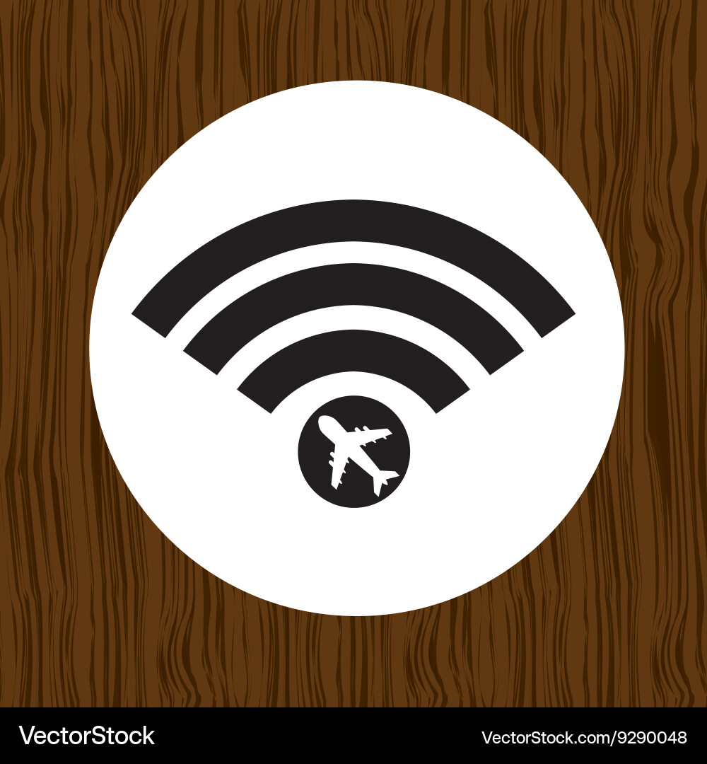 Wifi signal in flight design Royalty Free Vector Image