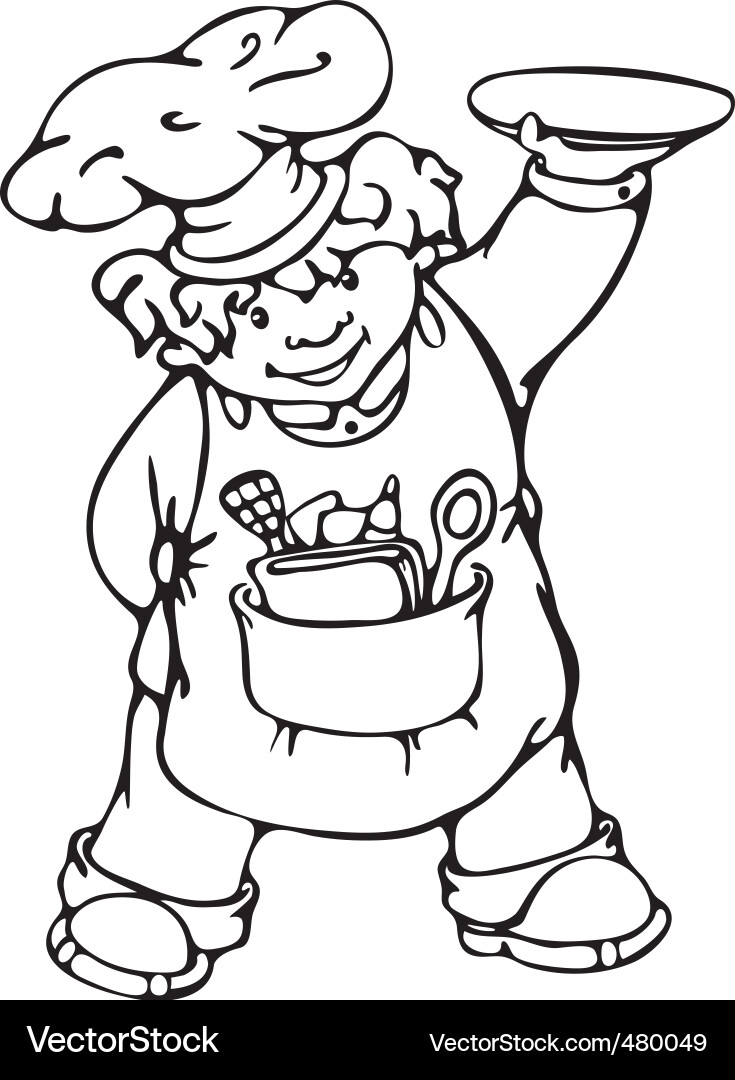 Chef man Royalty Free Vector Image - VectorStock