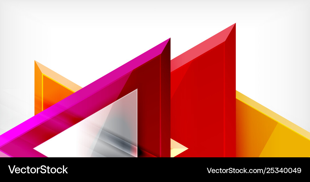 Dynamic triangle composition abstract background Vector Image