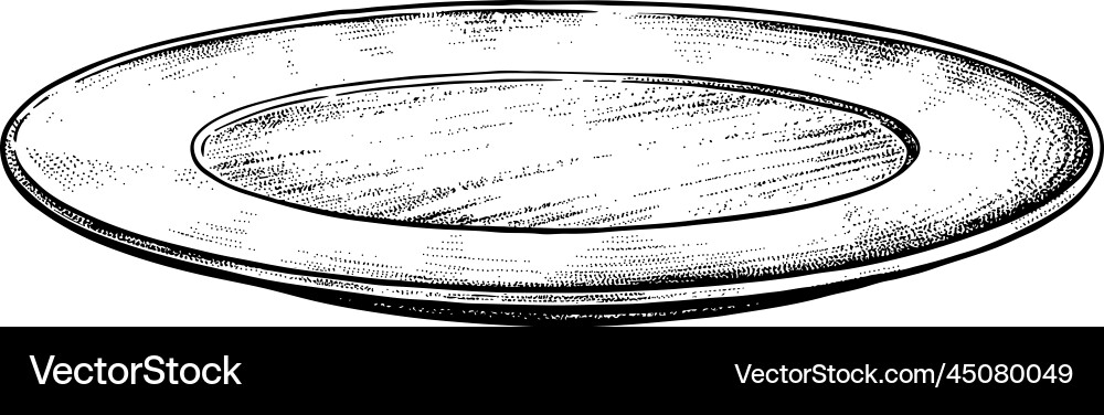 Empty plate Royalty Free Vector Image - VectorStock