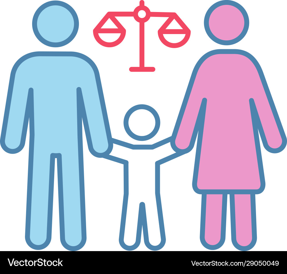 Family court color icon Royalty Free Vector Image Family court color icon Royalty Free Vector Image
