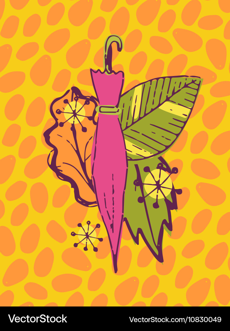 Funny hand drawn card Royalty Free Vector Image