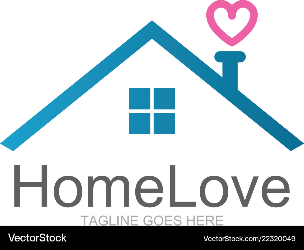 Home love logo Royalty Free Vector Image - VectorStock