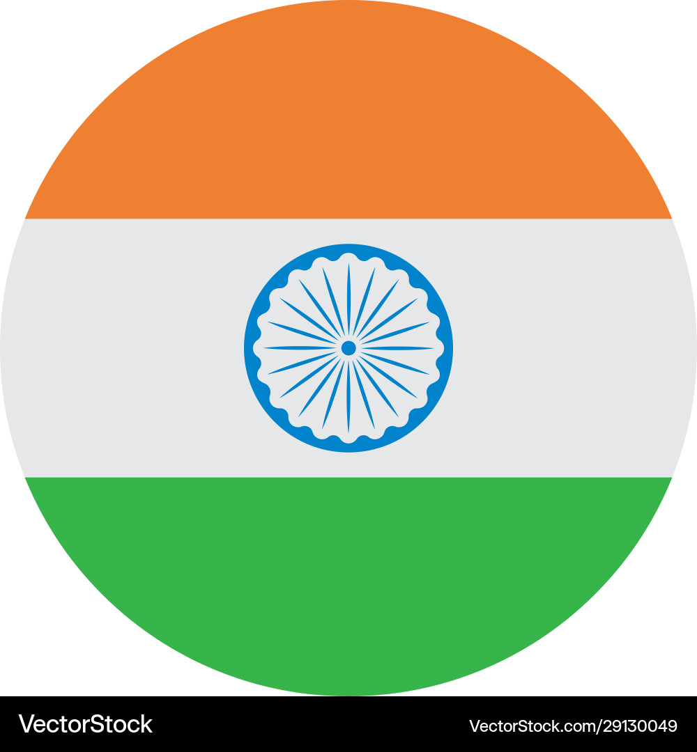 Indian flag icon Royalty Free Vector Image - VectorStock