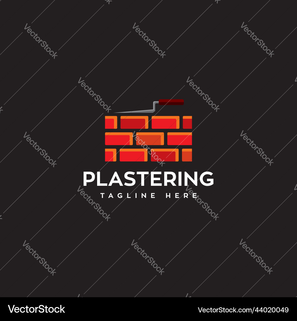 Masonry construction logo Royalty Free Vector Image