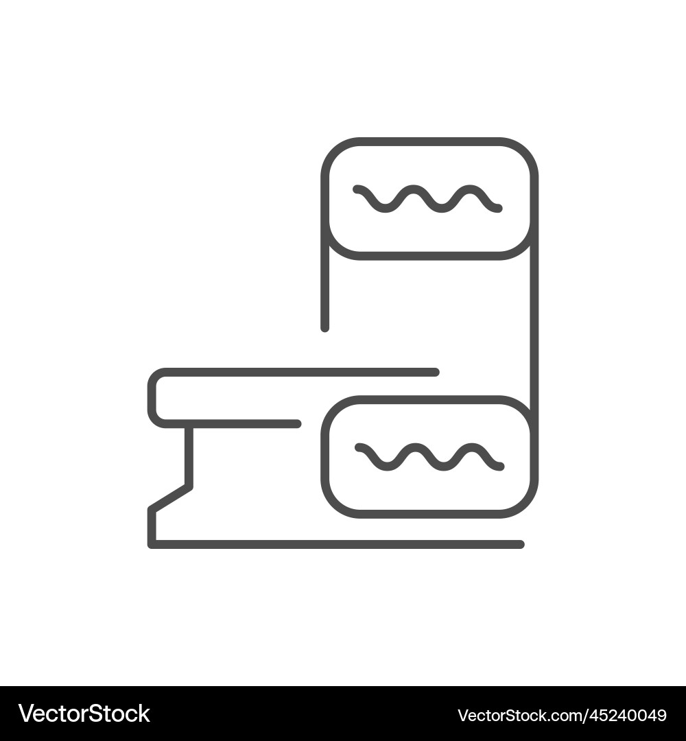 Mri machine line outline icon Royalty Free Vector Image