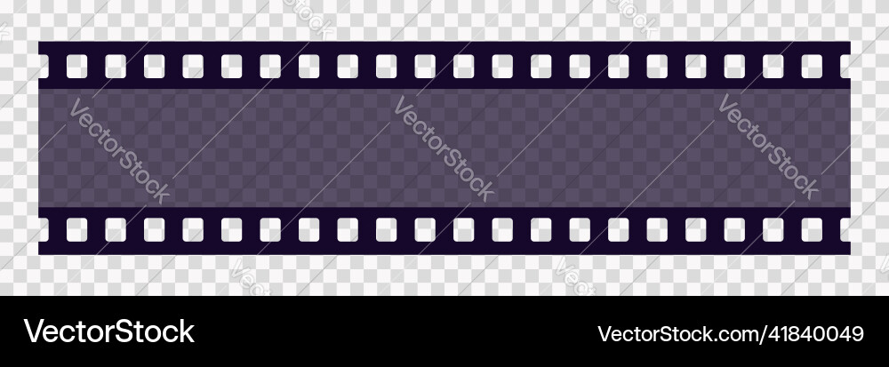 Old frame cinematic in retro style on transparent Vector Image