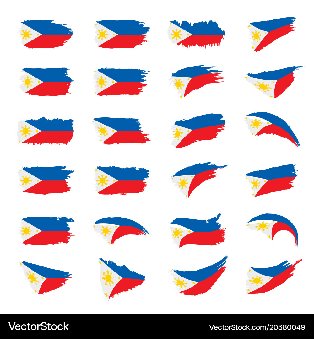 Philippines flag Royalty Free Vector Image - VectorStock